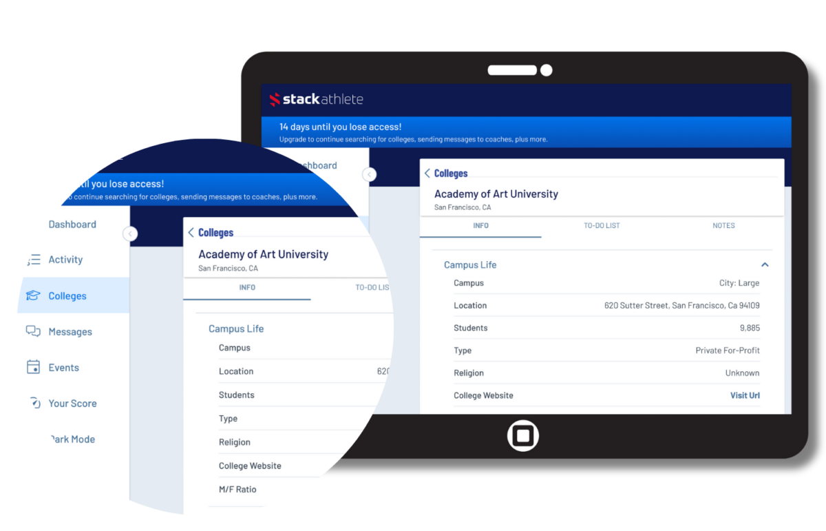 College Sports Recruiting Tools | Stack Athlete Recruiting