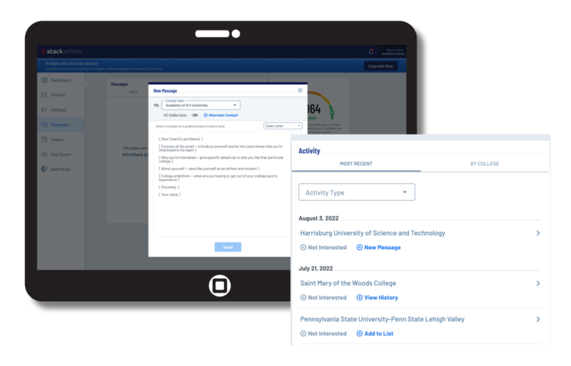Stack Athlete Recruiting | Connect with College Coaches